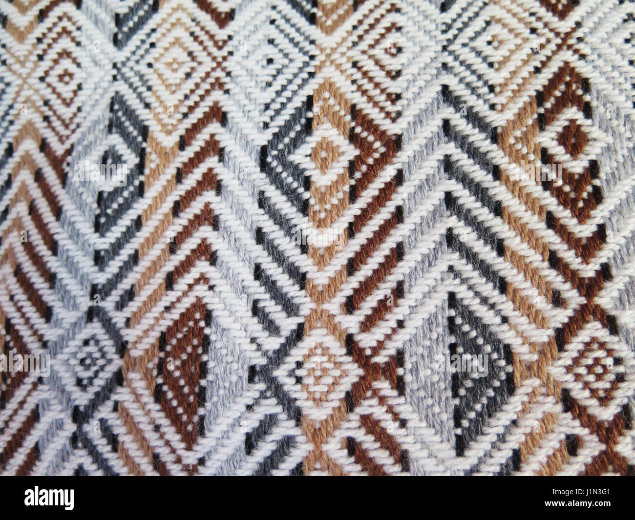 Peruvian hand made woolen fabric background Stock Photo - Alamy