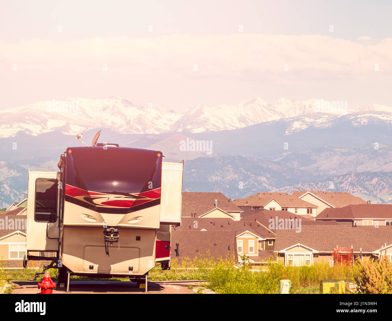 Suburban subdivision in town of Erie, Colorado Stock Photo - Alamy