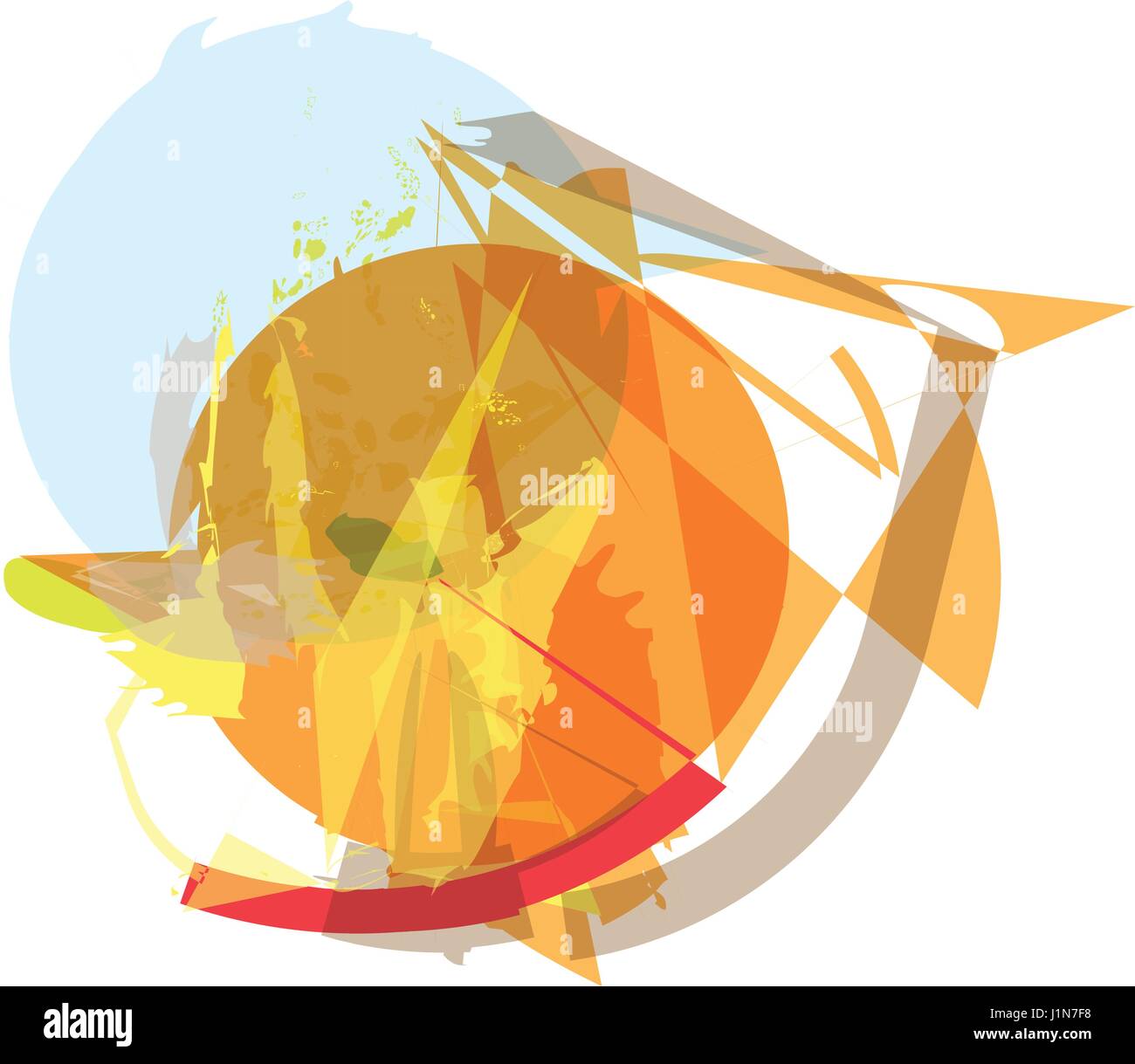Trendy colorful transparent shapes abstract background illustration ...