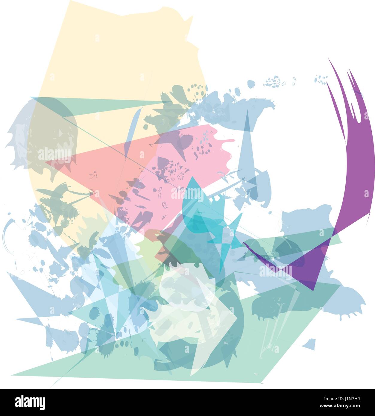 Trendy colorful transparent shapes abstract background illustration ...