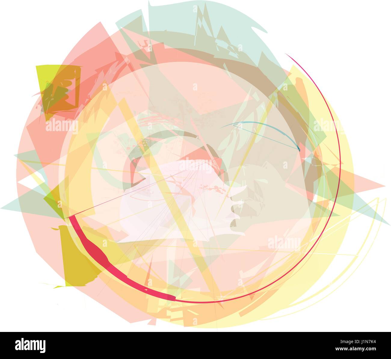 Trendy colorful transparent shapes abstract background illustration ...