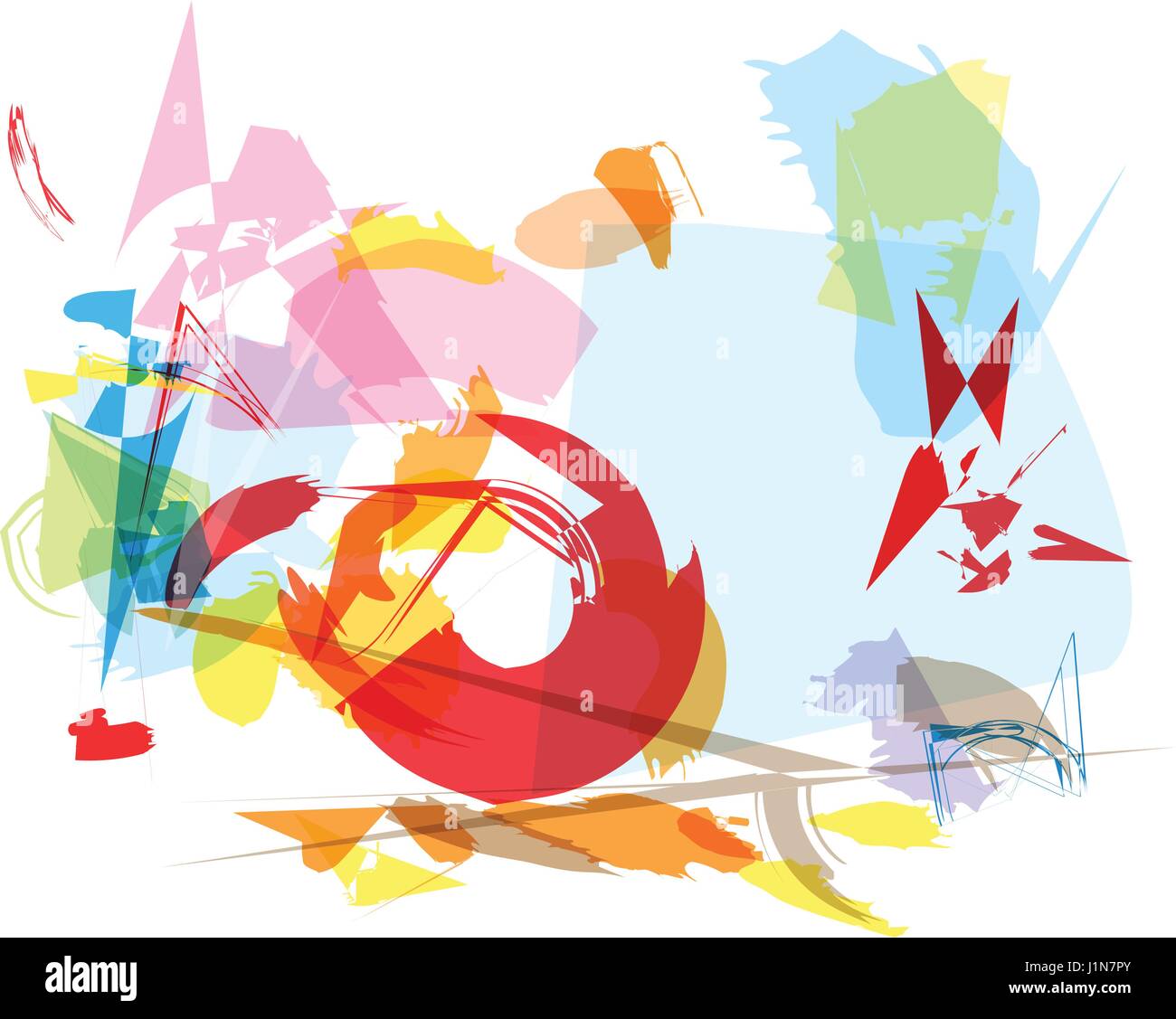 Trendy colorful transparent shapes abstract background illustration ...