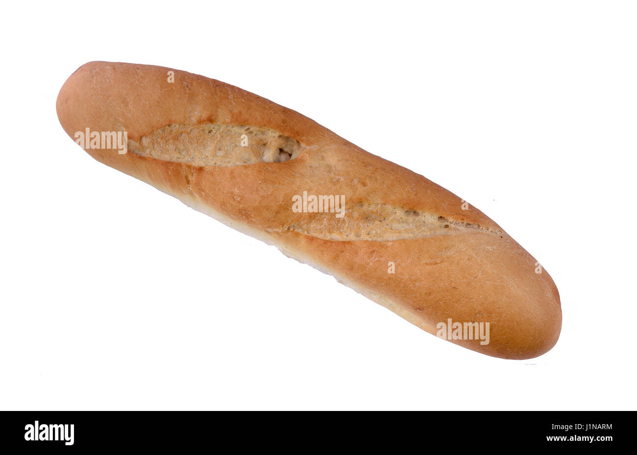 Isolated fresh bread baguette on a white background Stock Photo - Alamy