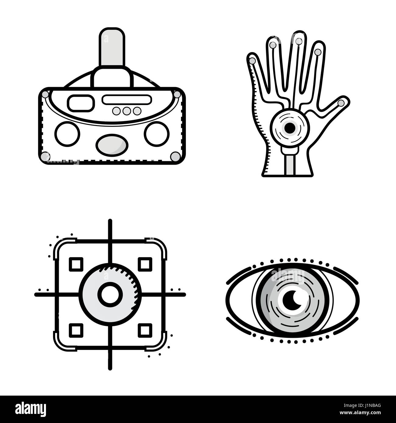 3d virtual reality game simulator Stock Vector Image & Art - Alamy