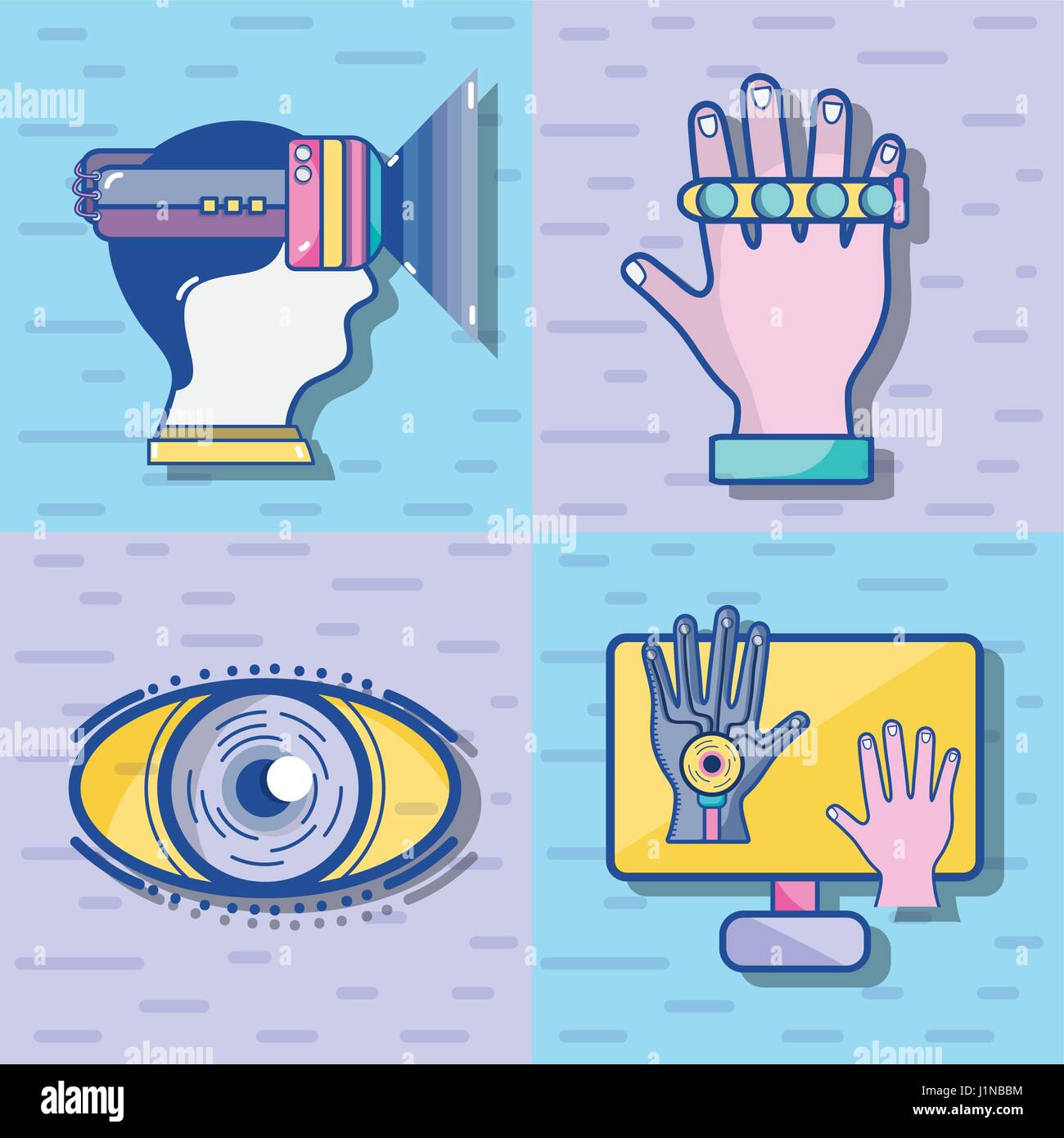 3d virtual reality game simulator Stock Vector Image & Art - Alamy