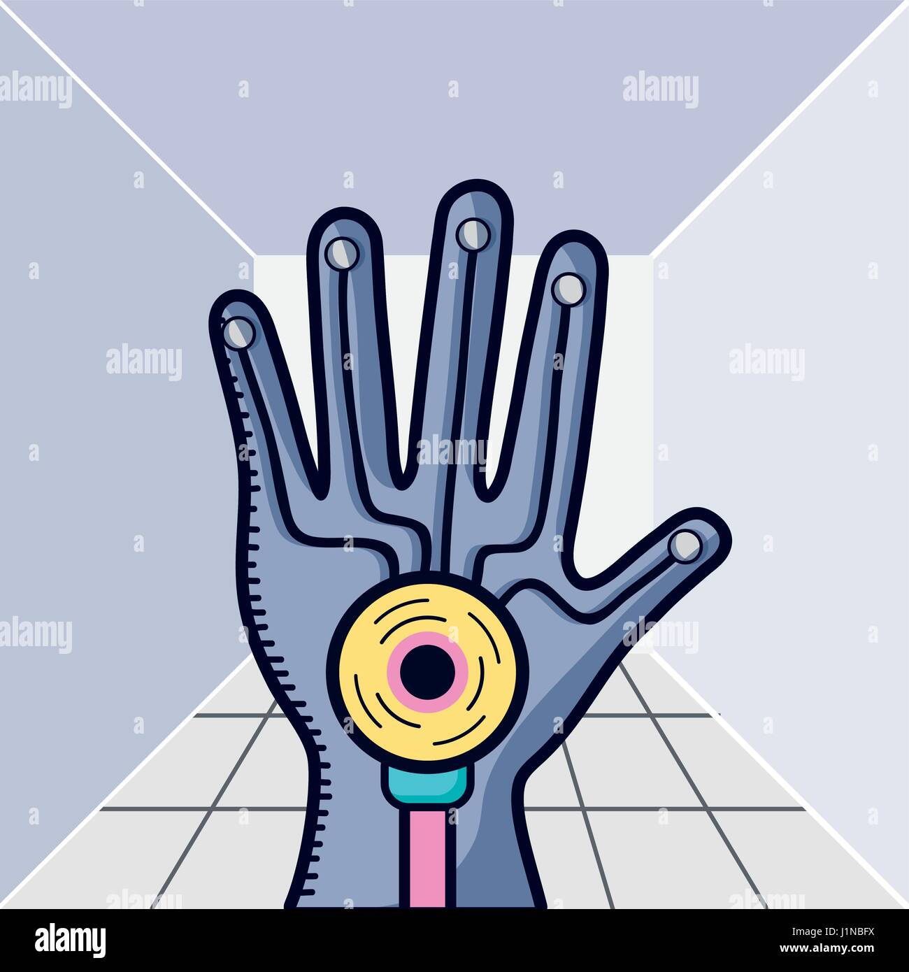 virtual hand inside digital game experience Stock Vector Image & Art ...