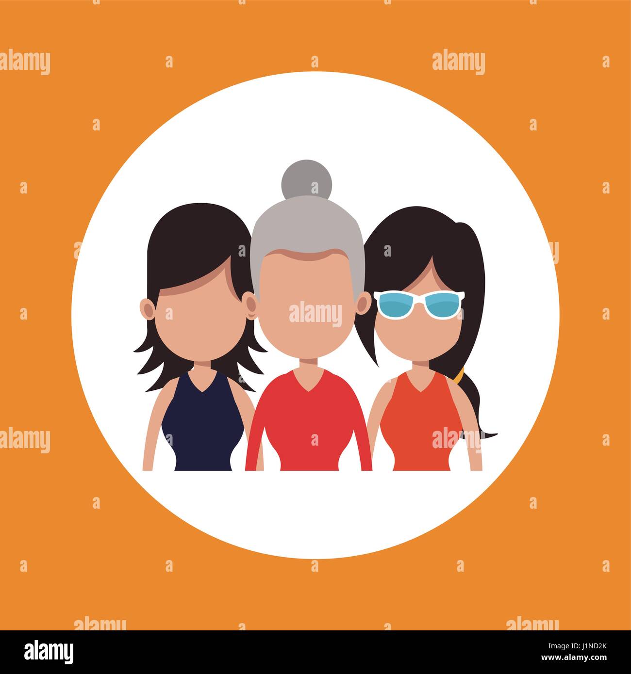 Middle age women diverse Stock Vector Images - Alamy