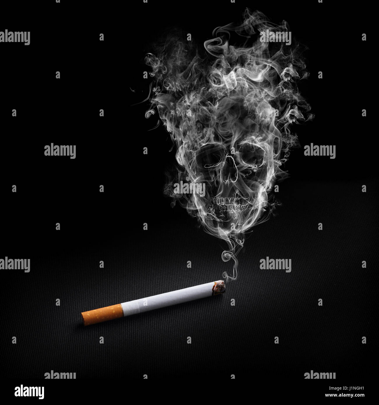 Skull smoking cigar cigarette hi-res stock photography and images - Alamy