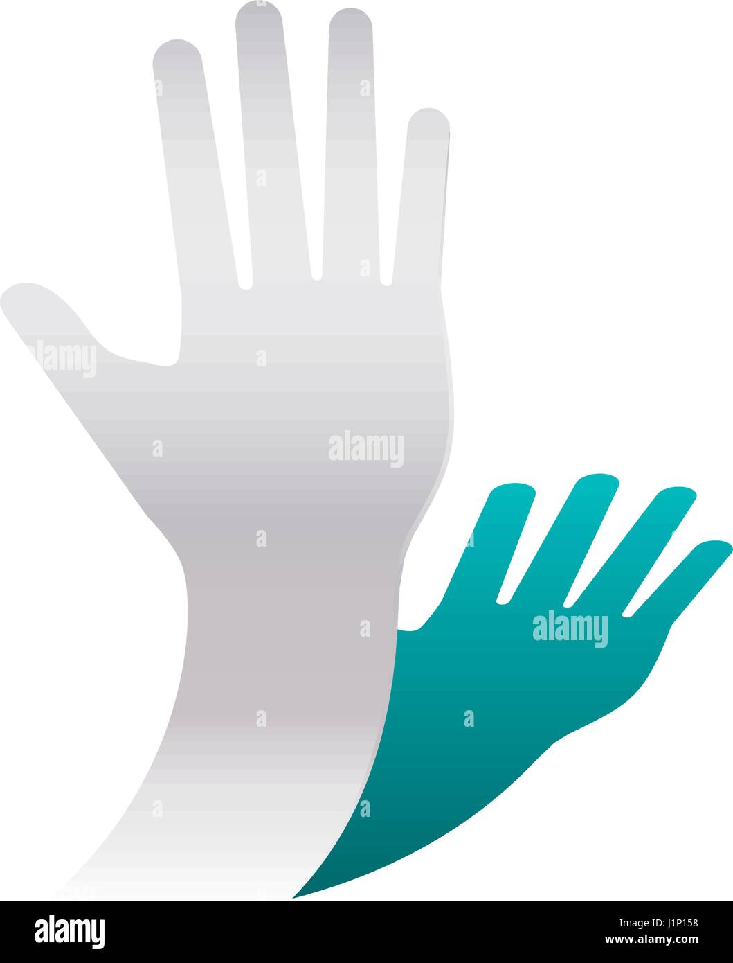 Human hand up symbol Stock Vector Image & Art - Alamy