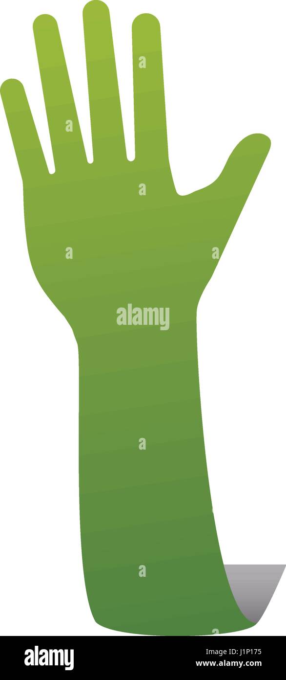 Human hand up symbol Stock Vector Image & Art - Alamy