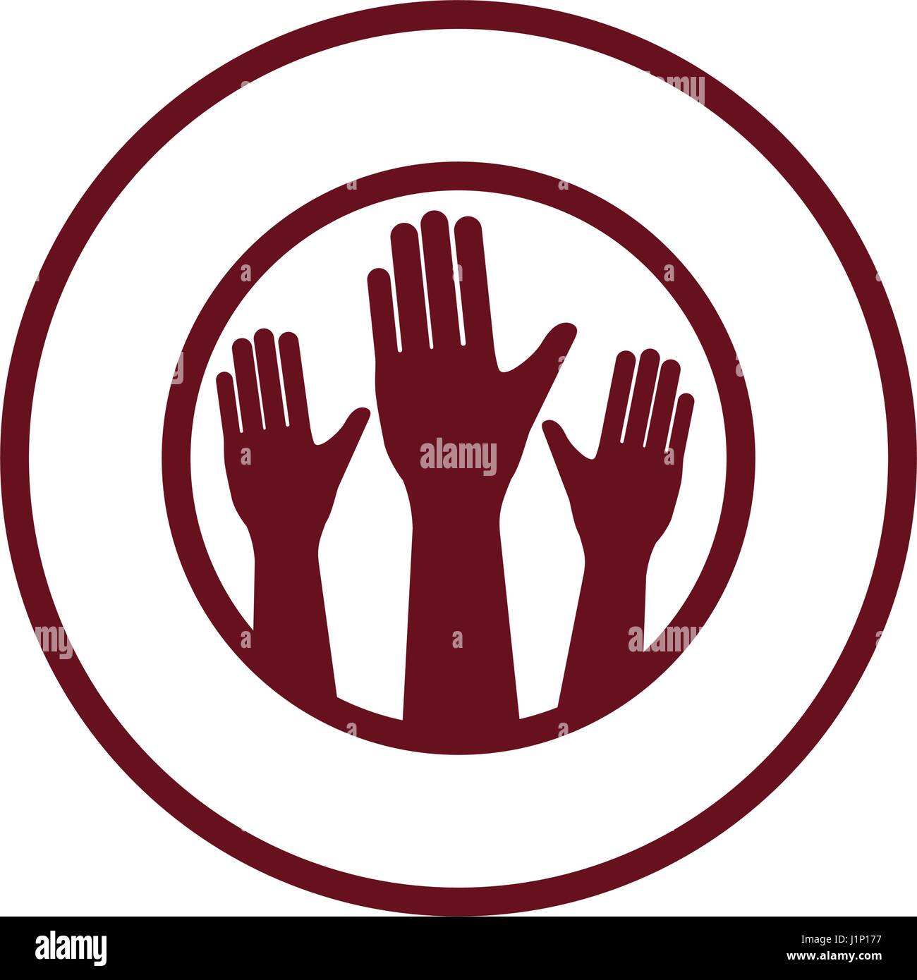 Human hand up symbol Stock Vector Image & Art - Alamy