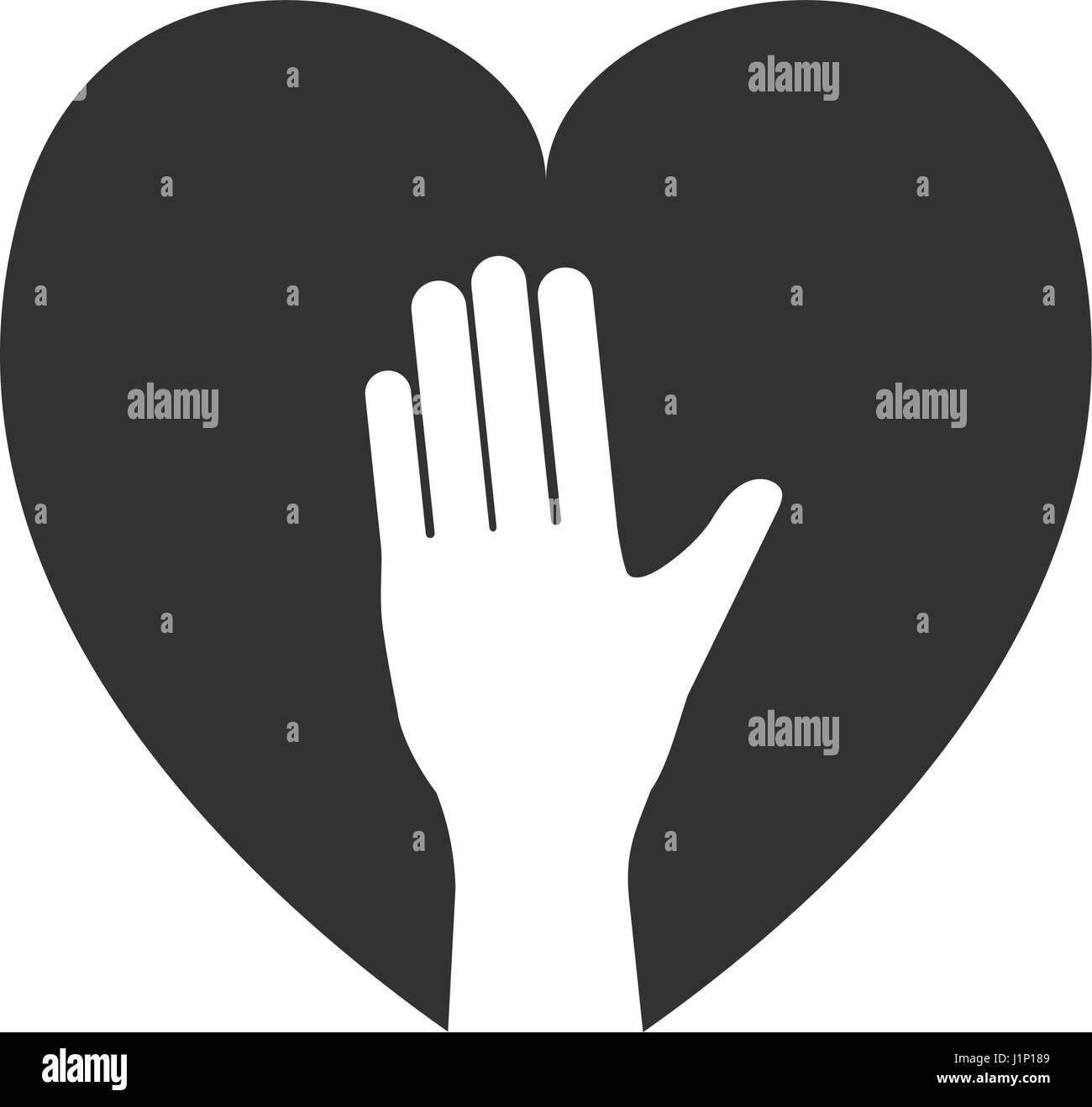 Human hand up symbol Stock Vector Image & Art - Alamy