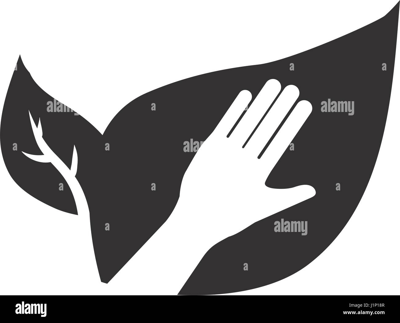 Human hand up symbol Stock Vector Image & Art - Alamy