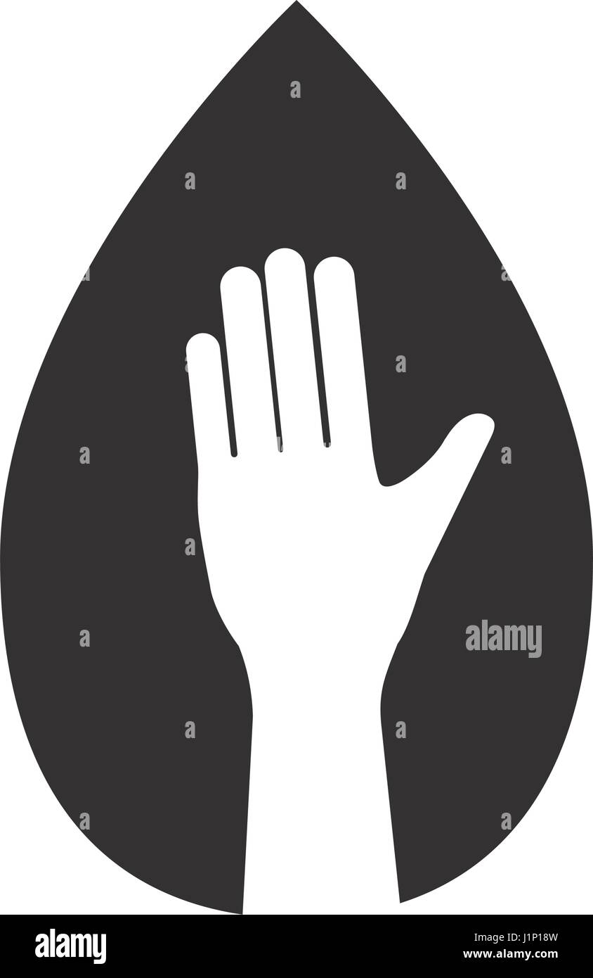 Human hand up symbol Stock Vector Image & Art - Alamy