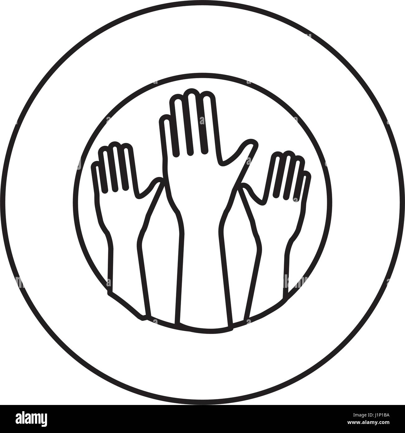 Human hand up symbol Stock Vector Image & Art - Alamy