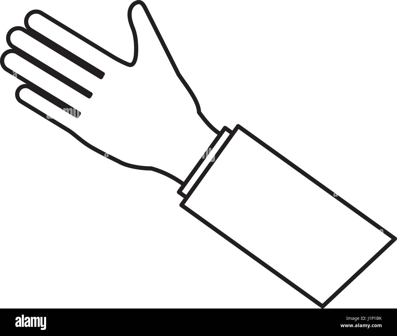 Human hand up symbol Stock Vector Image & Art - Alamy