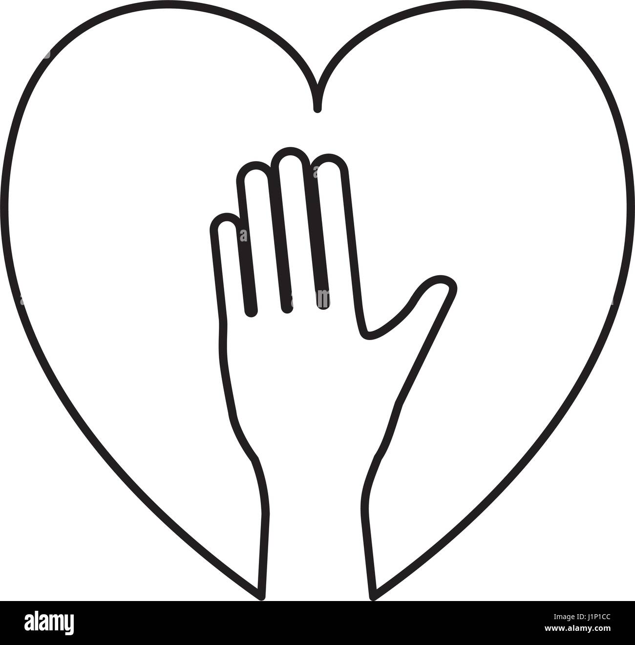 Human hand up symbol Stock Vector Image & Art - Alamy