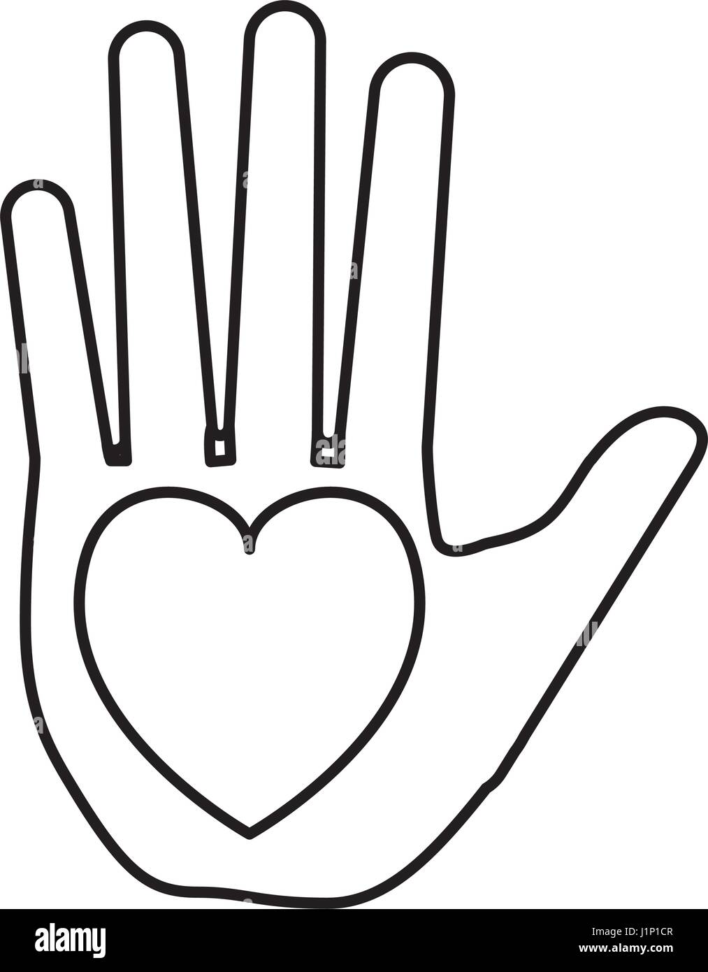 Human hand up symbol Stock Vector Image & Art - Alamy