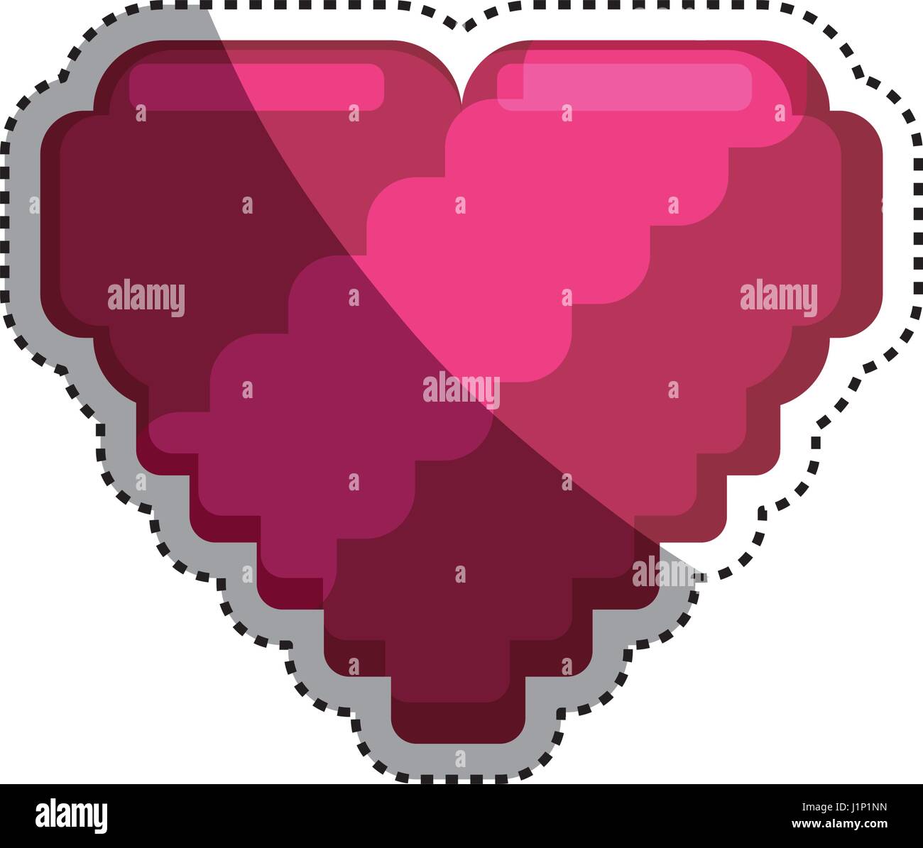 Pixelated heart shape Stock Vector Image & Art - Alamy