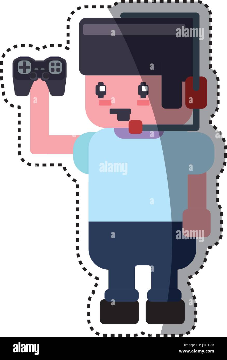 Gamer boy pixelated Stock Vector Image & Art - Alamy