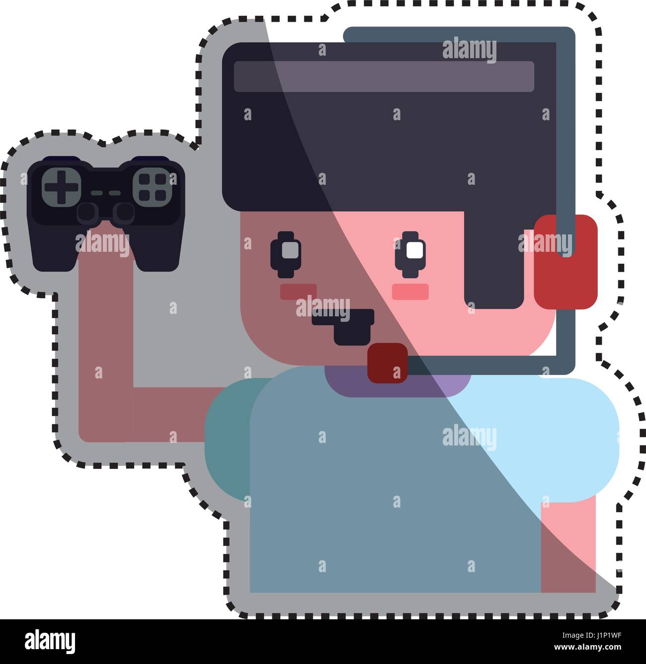 Gamer boy pixelated Stock Vector Image & Art - Alamy