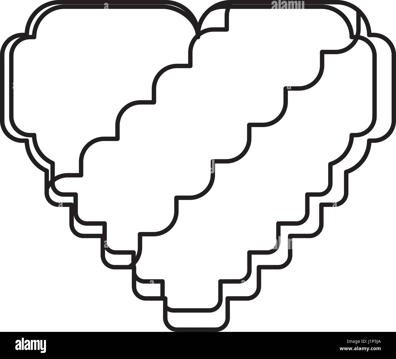 Pixelated heart shape Stock Vector Image & Art - Alamy