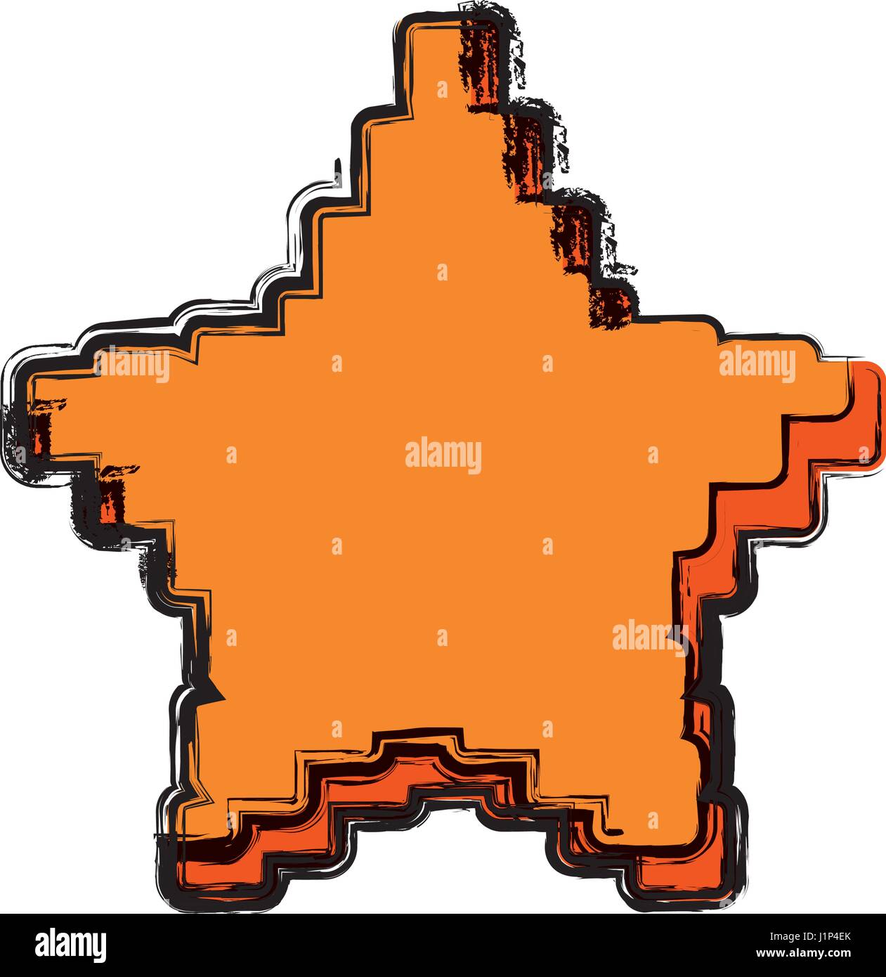 Star pixelated videogame icon vector hi-res stock photography and ...