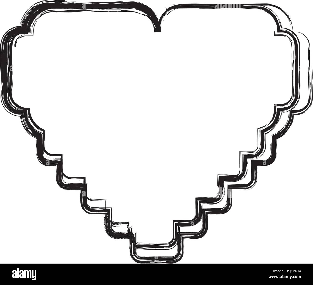 Pixelated heart shape Stock Vector Image & Art - Alamy