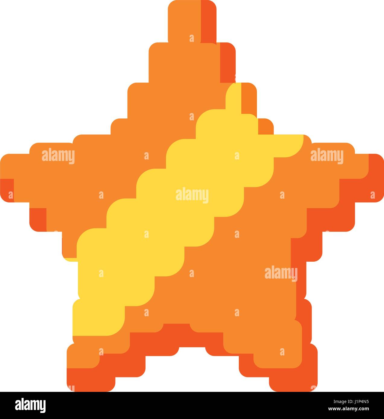 Star pixelated videogame icon vector hi-res stock photography and ...