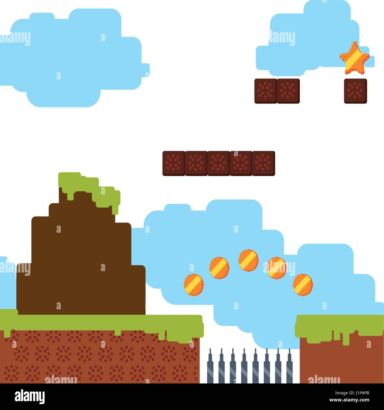 Mario game pixel Stock Vector Images - Alamy
