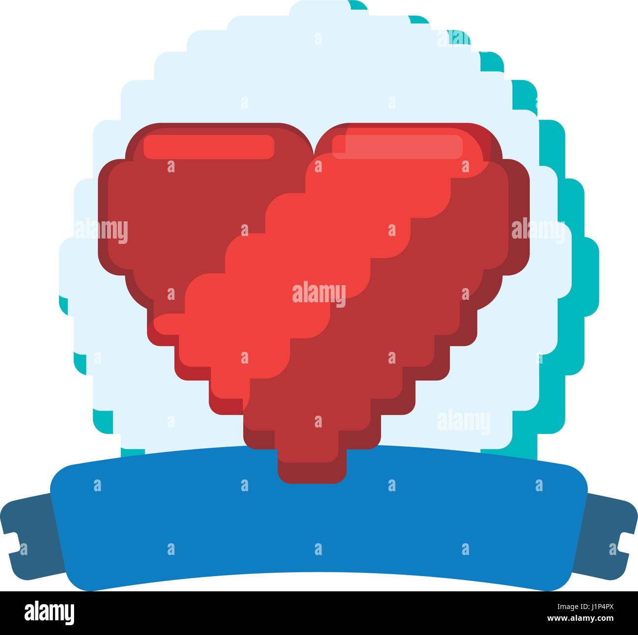 Pixelated heart shape Stock Vector Image & Art - Alamy