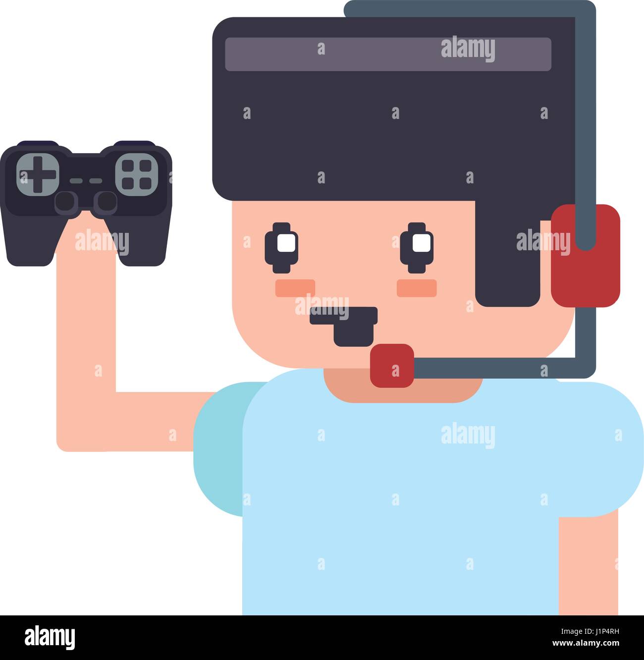 Gamer boy pixelated Stock Vector Image & Art - Alamy