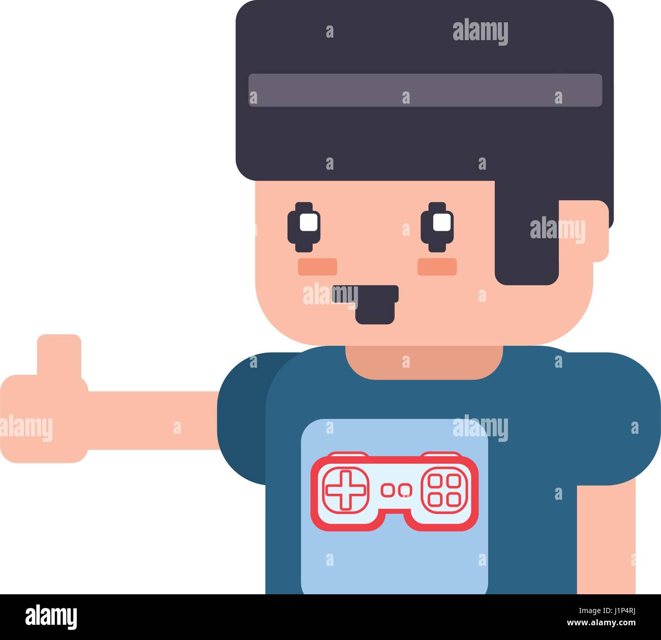 Gamer boy pixelated Stock Vector Image & Art - Alamy