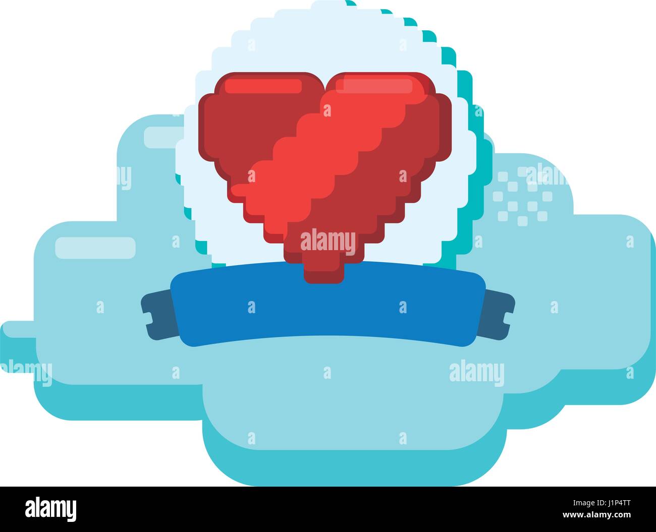 Pixelated heart shape Stock Vector Image & Art - Alamy