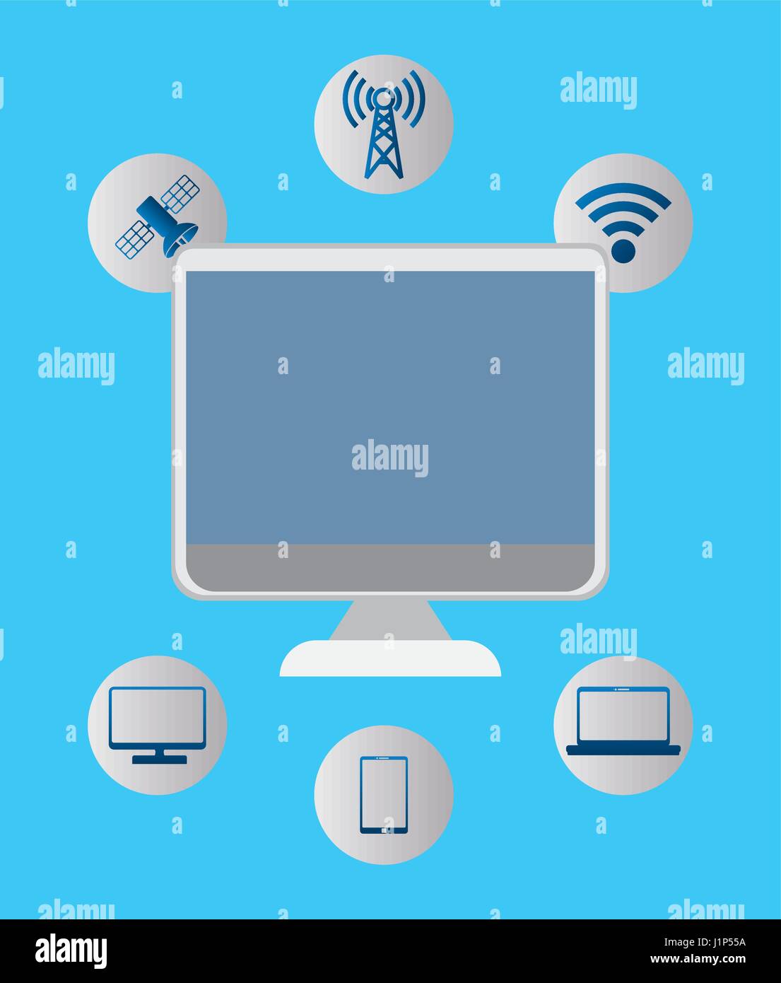 Digital communication technology Stock Vector Image & Art - Alamy