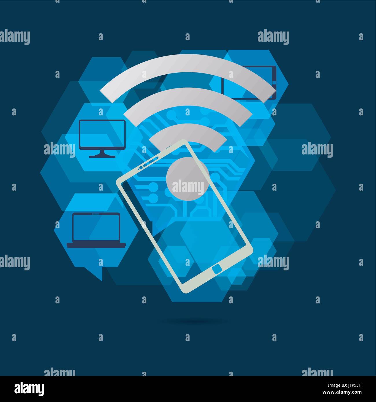Digital communication technology Stock Vector Image & Art - Alamy