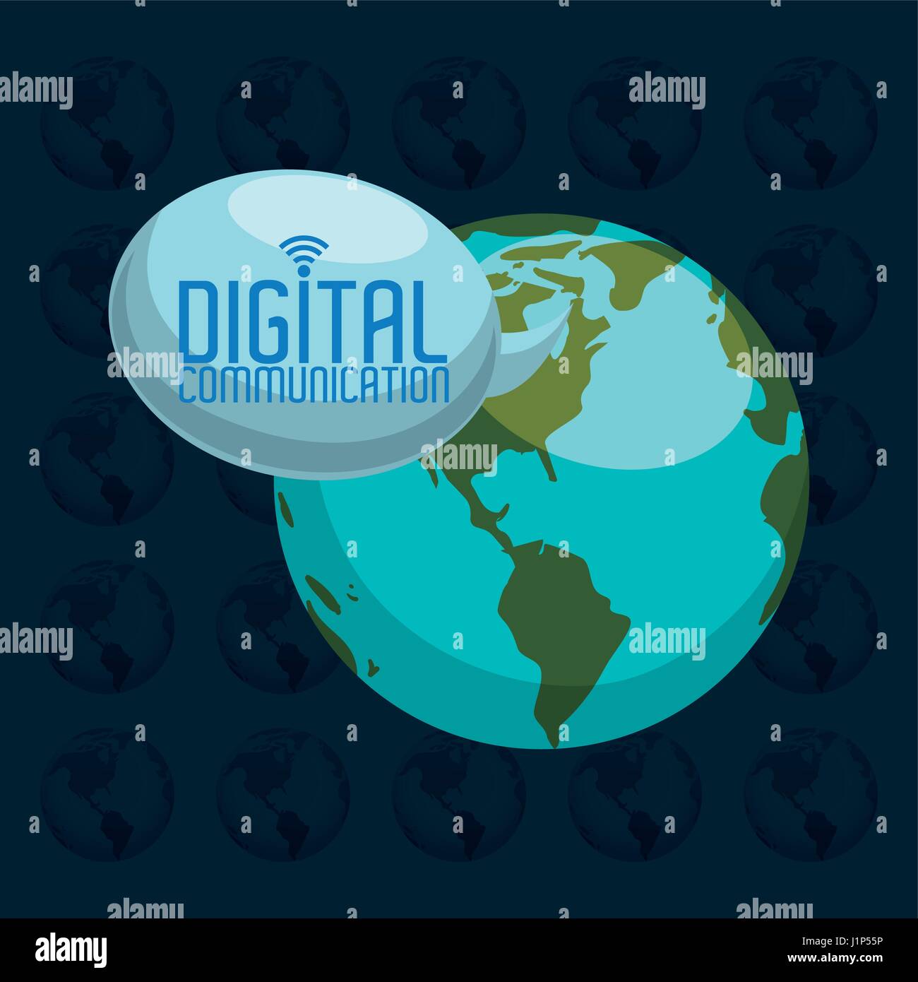 Digital communication technology Stock Vector Image & Art - Alamy