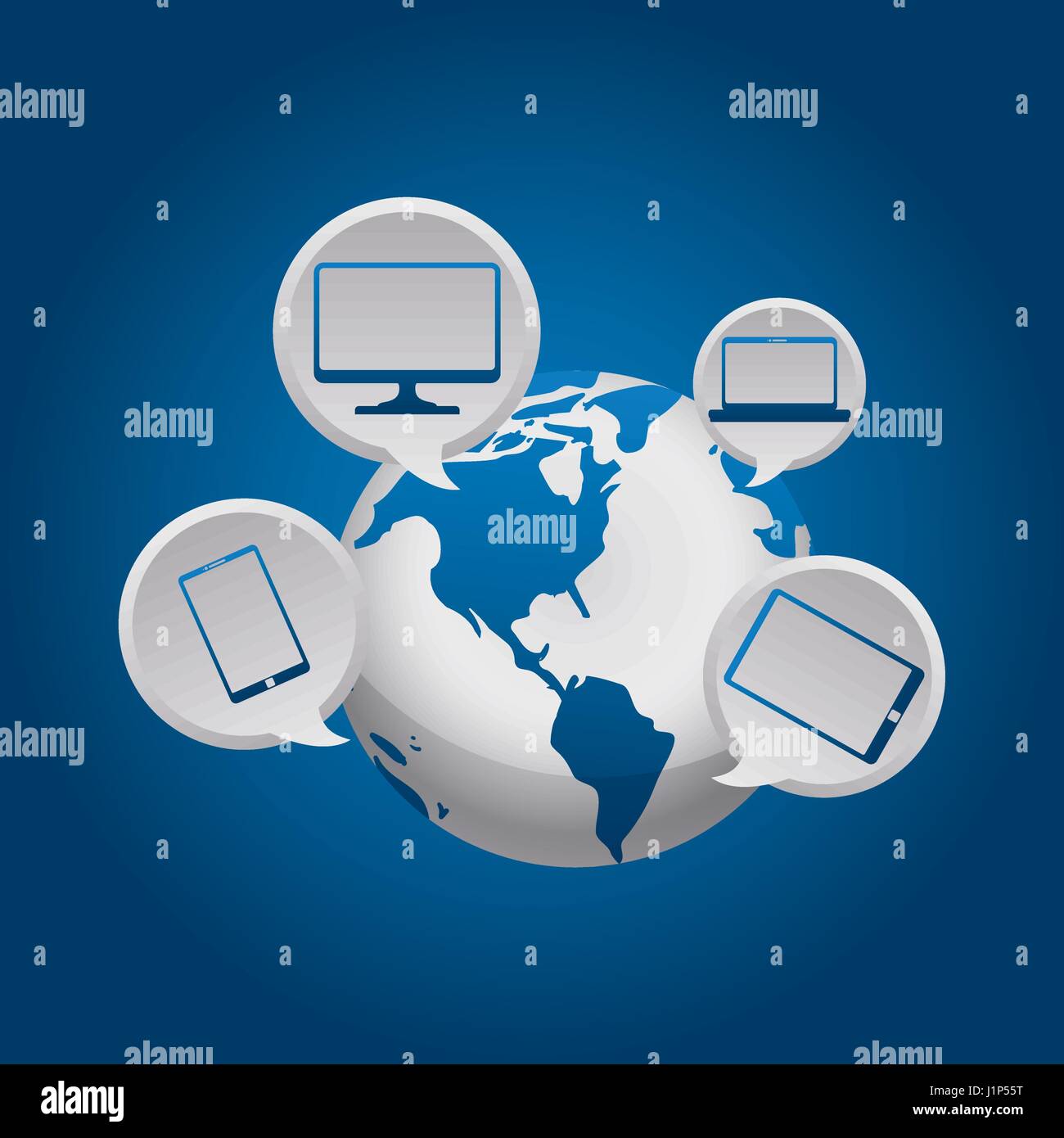 Digital communication technology Stock Vector Image & Art - Alamy