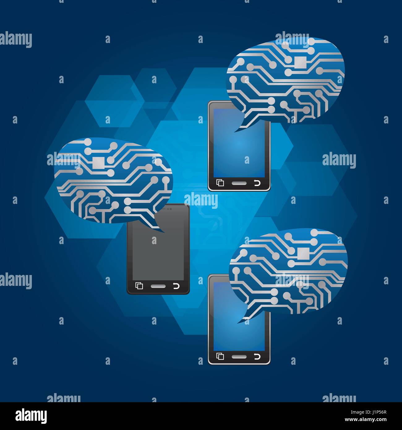 Digital communication technology Stock Vector Image & Art - Alamy