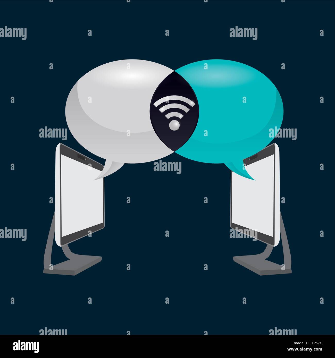 Digital communication technology Stock Vector Image & Art - Alamy