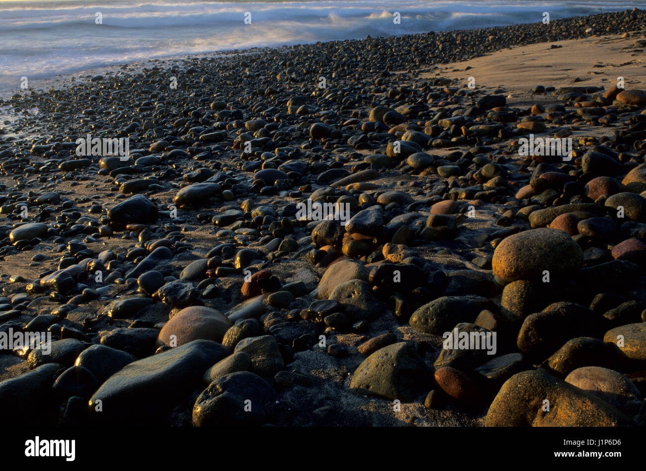 Tijuana River beach cobbles, Tijuana Slough National Wildlife Refuge ...