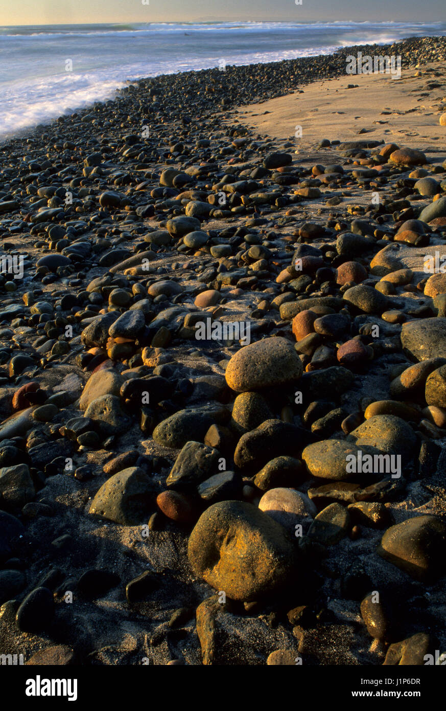 Tijuana River beach cobbles, Tijuana Slough National Wildlife Refuge ...