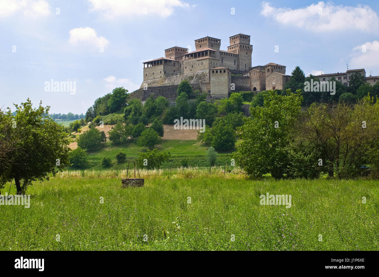 Castle of Torrechiara. Emilia-Romagna. Italy Stock Photo - Alamy