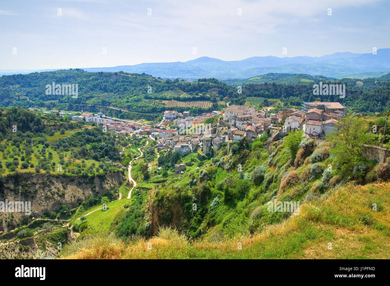Panoramic view of Tursi. Basilicata. Italy Stock Photo - Alamy