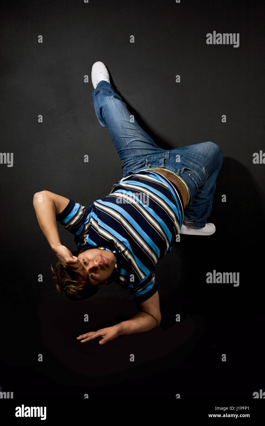 A shot of a hispanic man dancing Stock Photo - Alamy