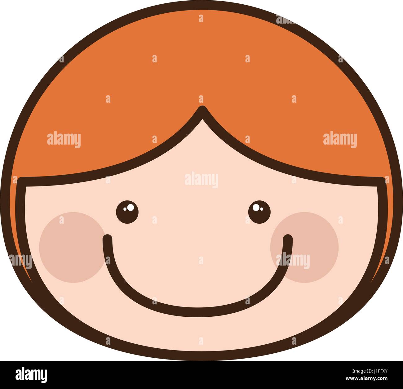 Color silhouette cartoon front face hi-res stock photography and images ...