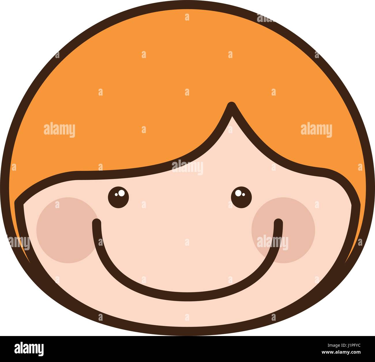 Color silhouette cartoon front face hi-res stock photography and images ...