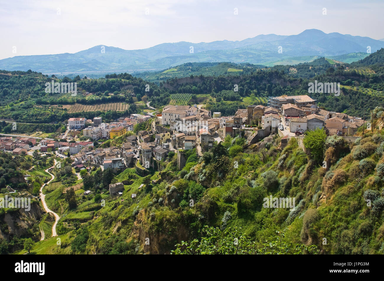 Panoramic view of Tursi. Basilicata. Italy Stock Photo - Alamy