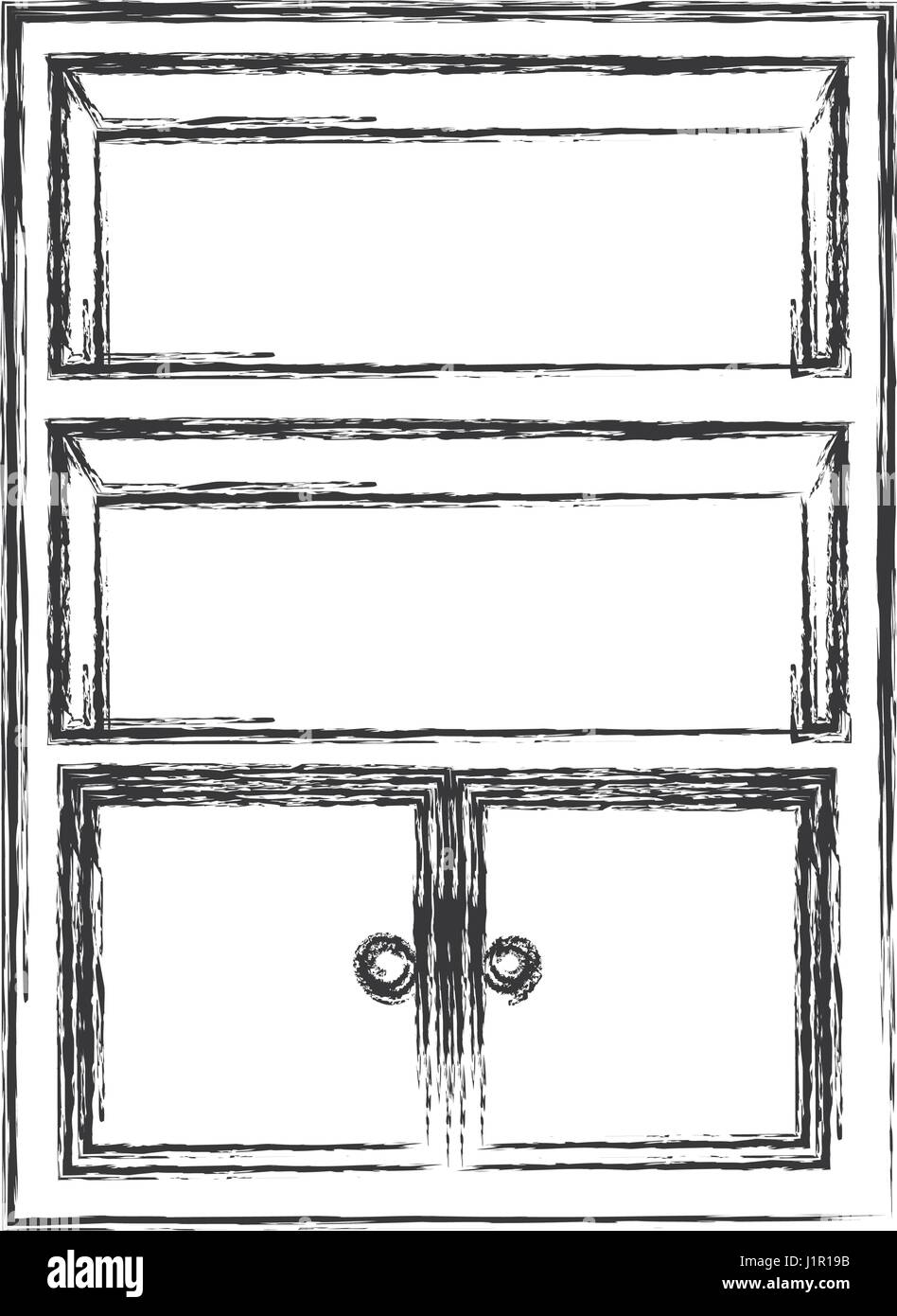 Outline drawing bookshelf Stock Vector Images - Alamy