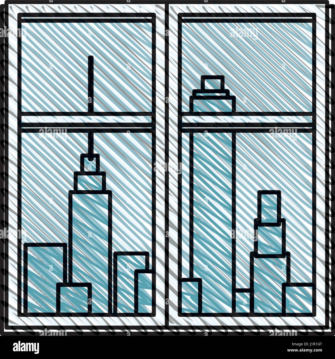 window urban building view Stock Vector Image & Art - Alamy